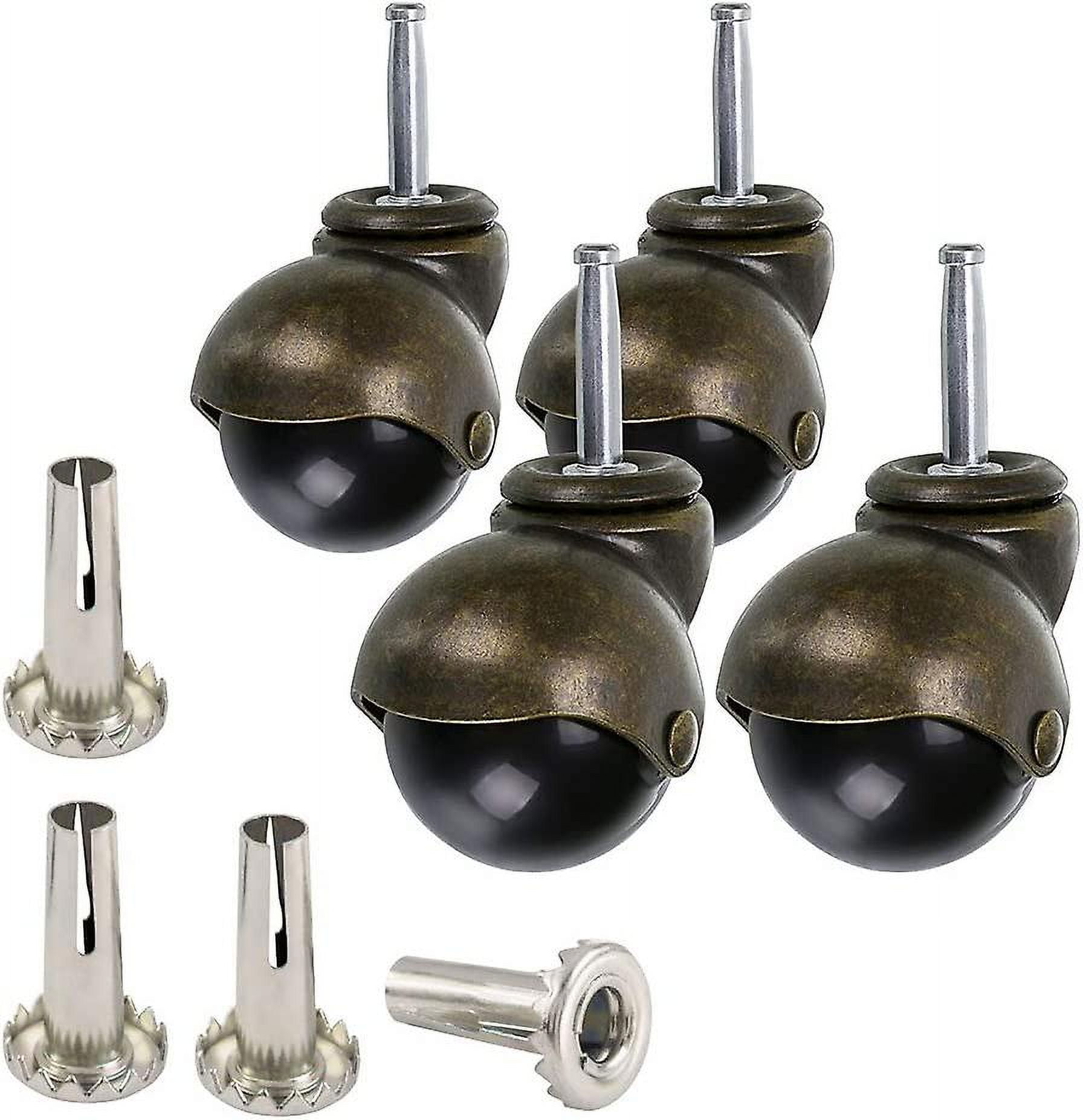 Furniture Casters, 50mm Swivel Casters, Bronze Ball Wheel With Sockets ...