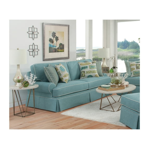 American Furniture Classics Traditional Coastal Aqua Series Sofa - Walmart.com