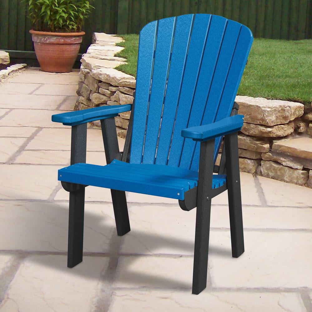 Furniture Classics Model 511BBK Fan Back Chair in Blue with a Black ...