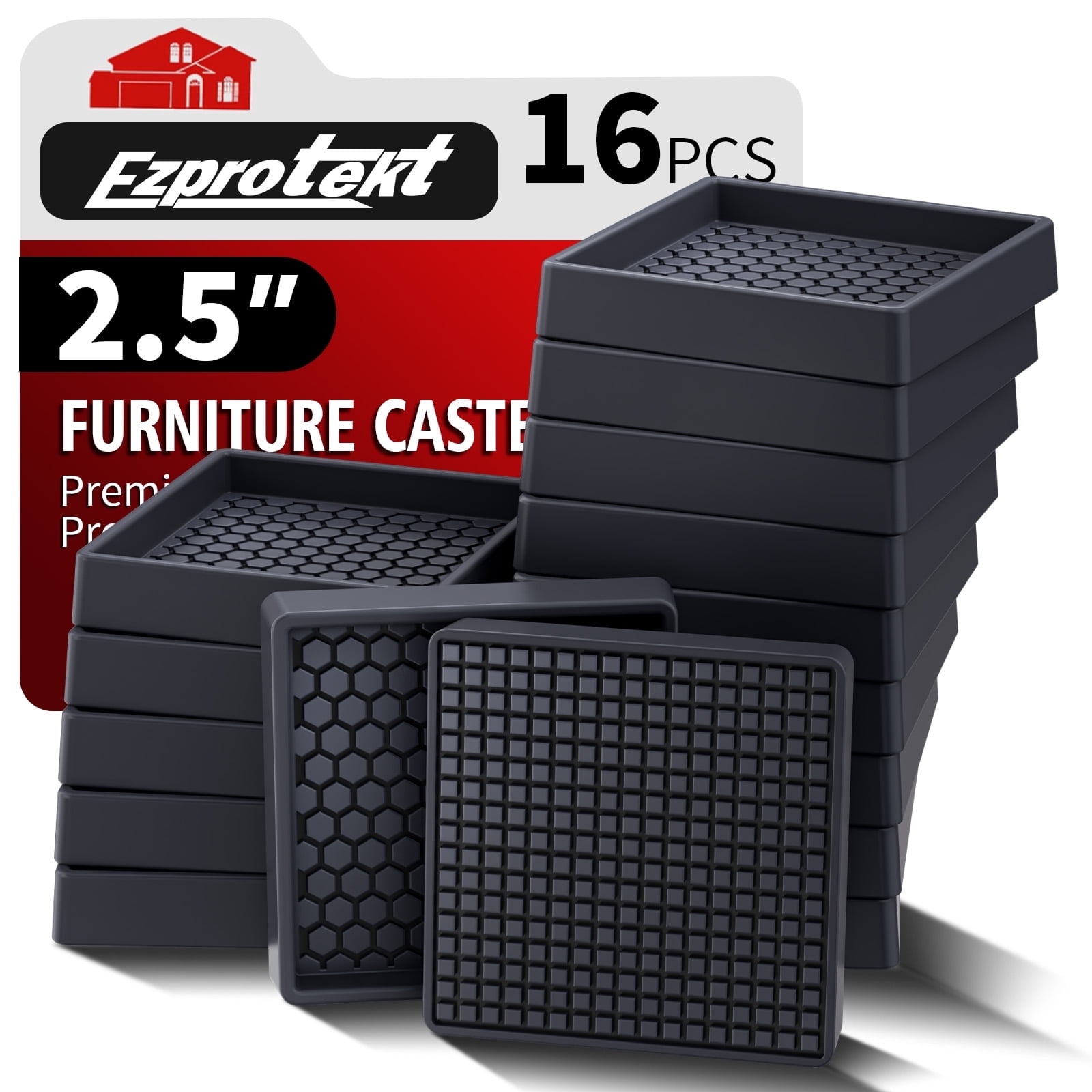 Furniture Coasters - 2.5'' Non Slip Furniture Pads for Hardwoods Floors ...