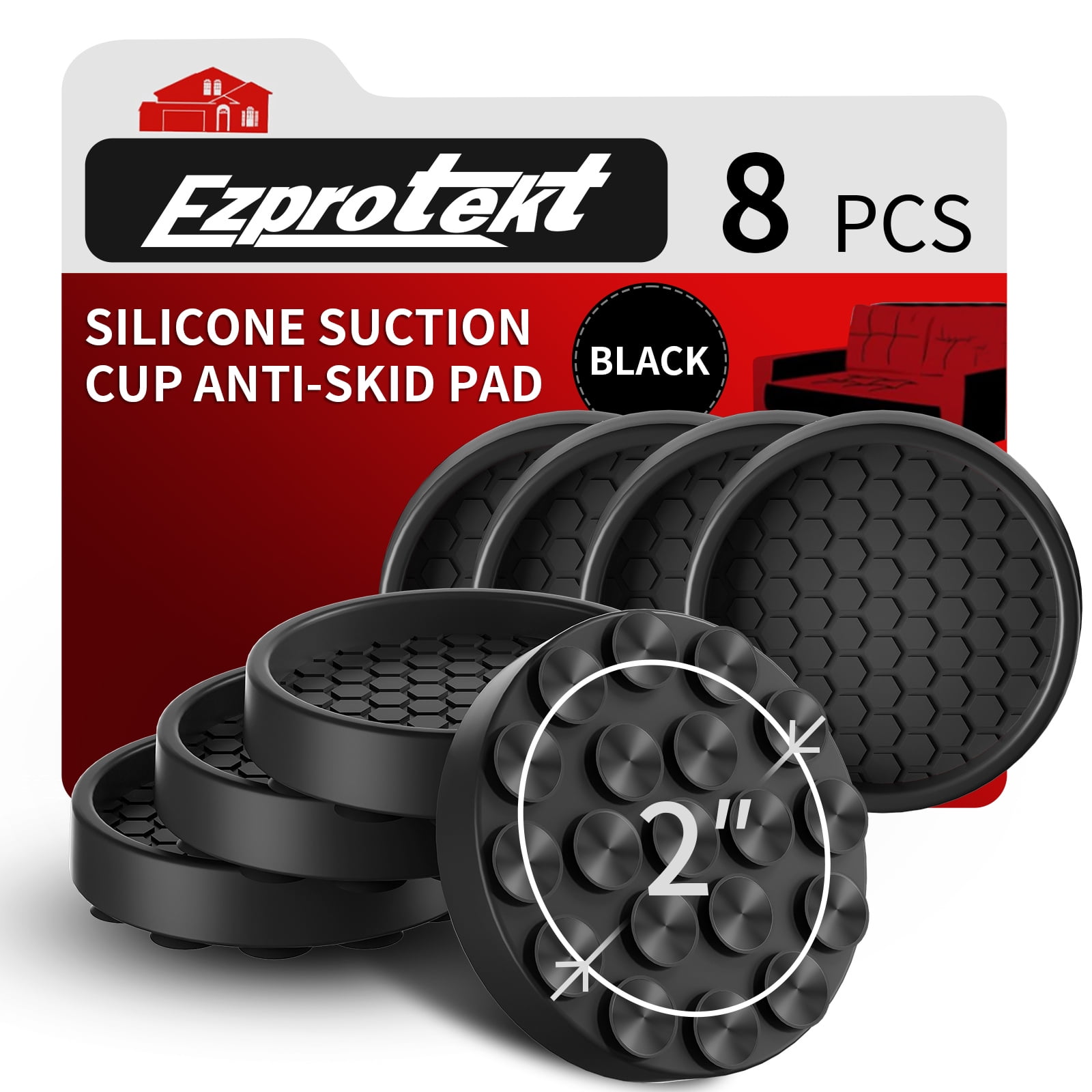 2 Inch Non Slip Furniture Coasters with Strong Adsorption Suction Cup ...