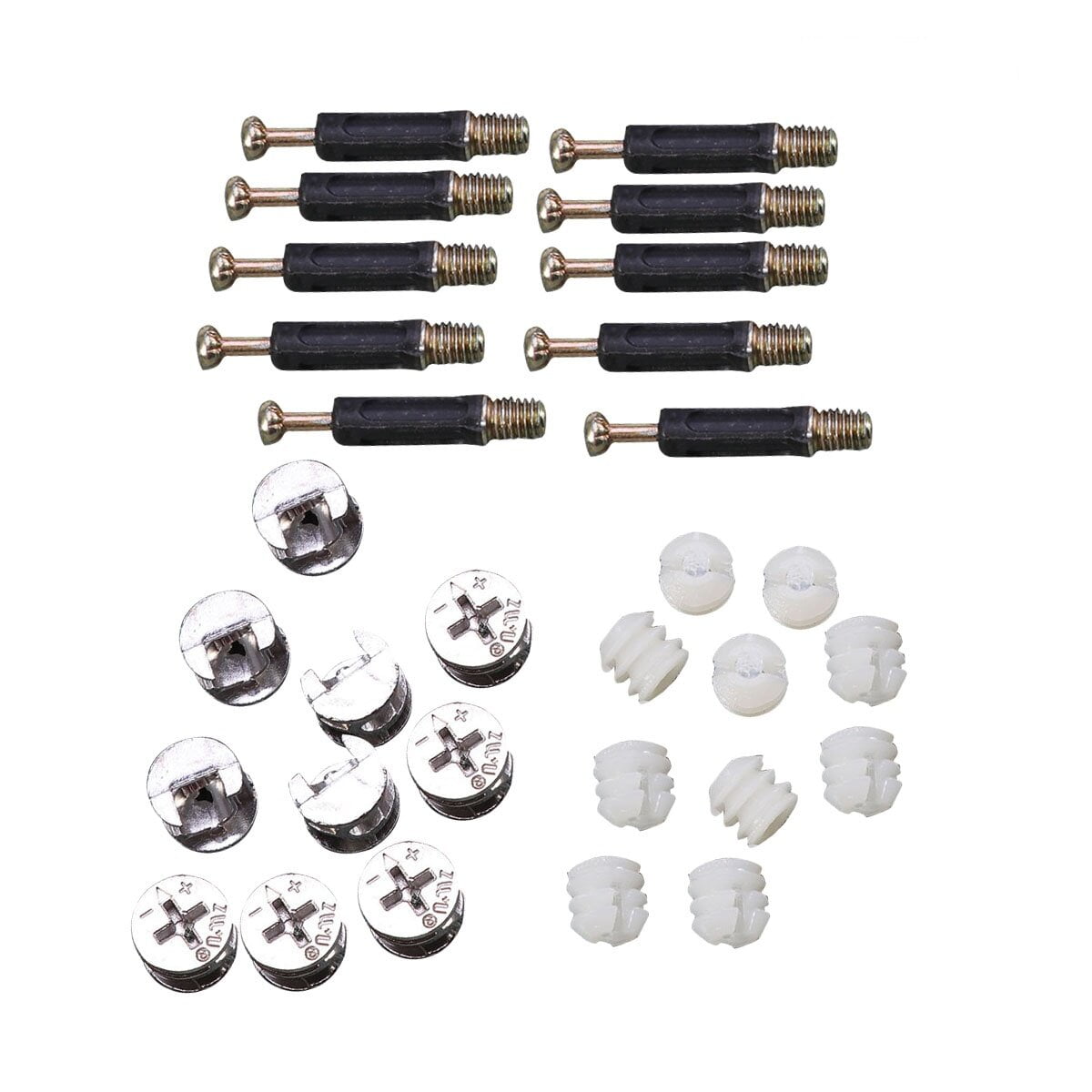 Furniture Connectors with Cam Fittings Pre-Inserted Nuts in Assorted ...