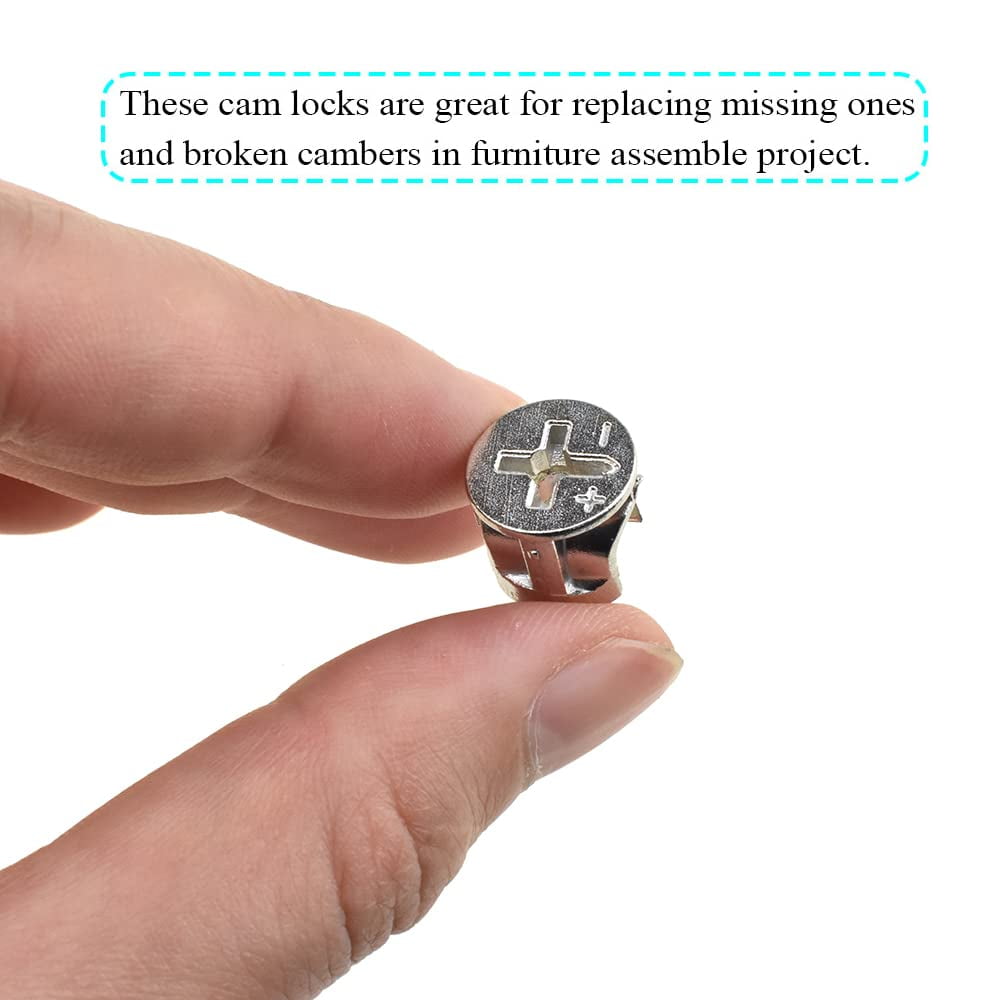 Furniture Connector Cam Lock Fittings Dowel Flat Back Fastener With Pre ...