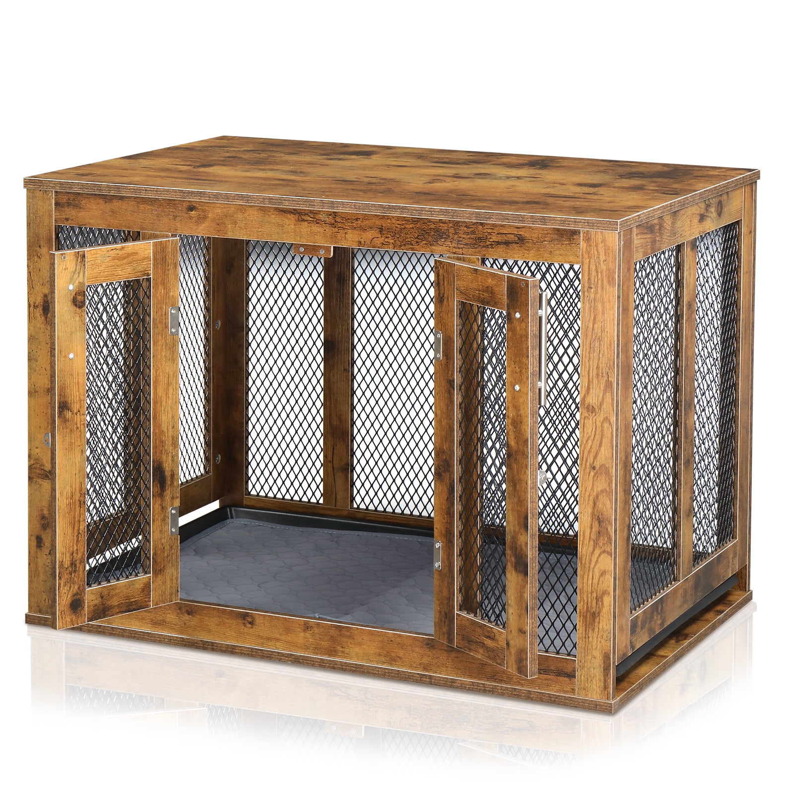Furniture Dog Crate with Tray for Medium Dogs, Indoor Aesthetic Puppy ...