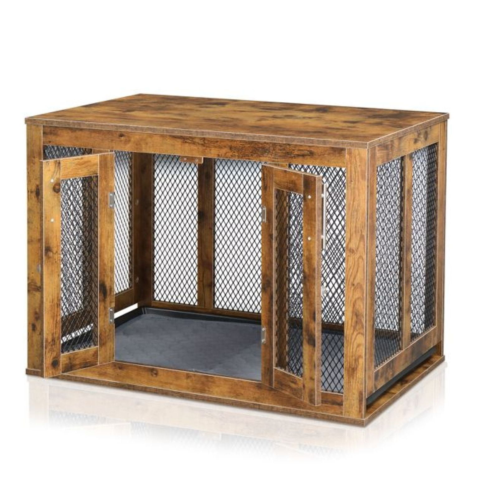 Furniture Dog Crate with Tray for Medium Dogs, Indoor Aesthetic Puppy ...