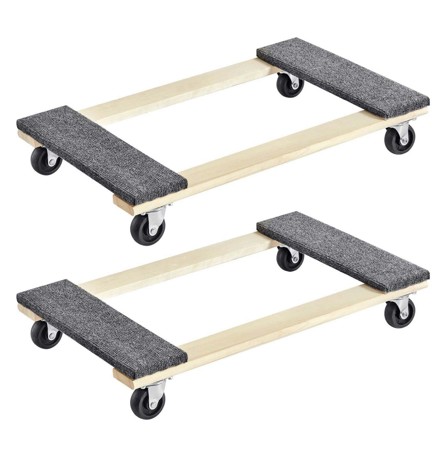 Furniture Dolly 2 Pack - 1000lbs Capacity - 18x30in Heavy Duty Mover's ...