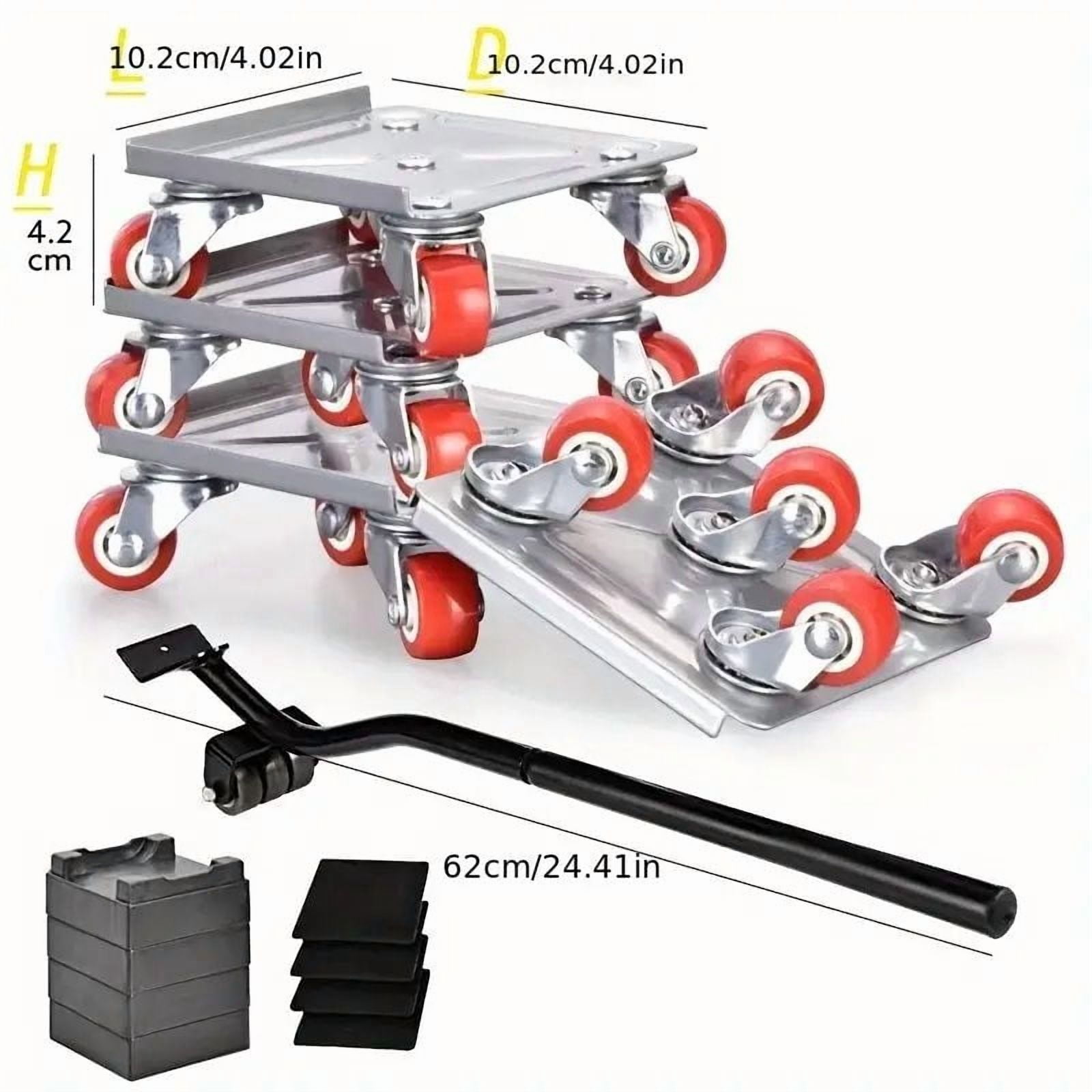 Furniture Dolly 4-Set, Heavy Duty 881 lb Capacity - 5-Wheel Swivel ...