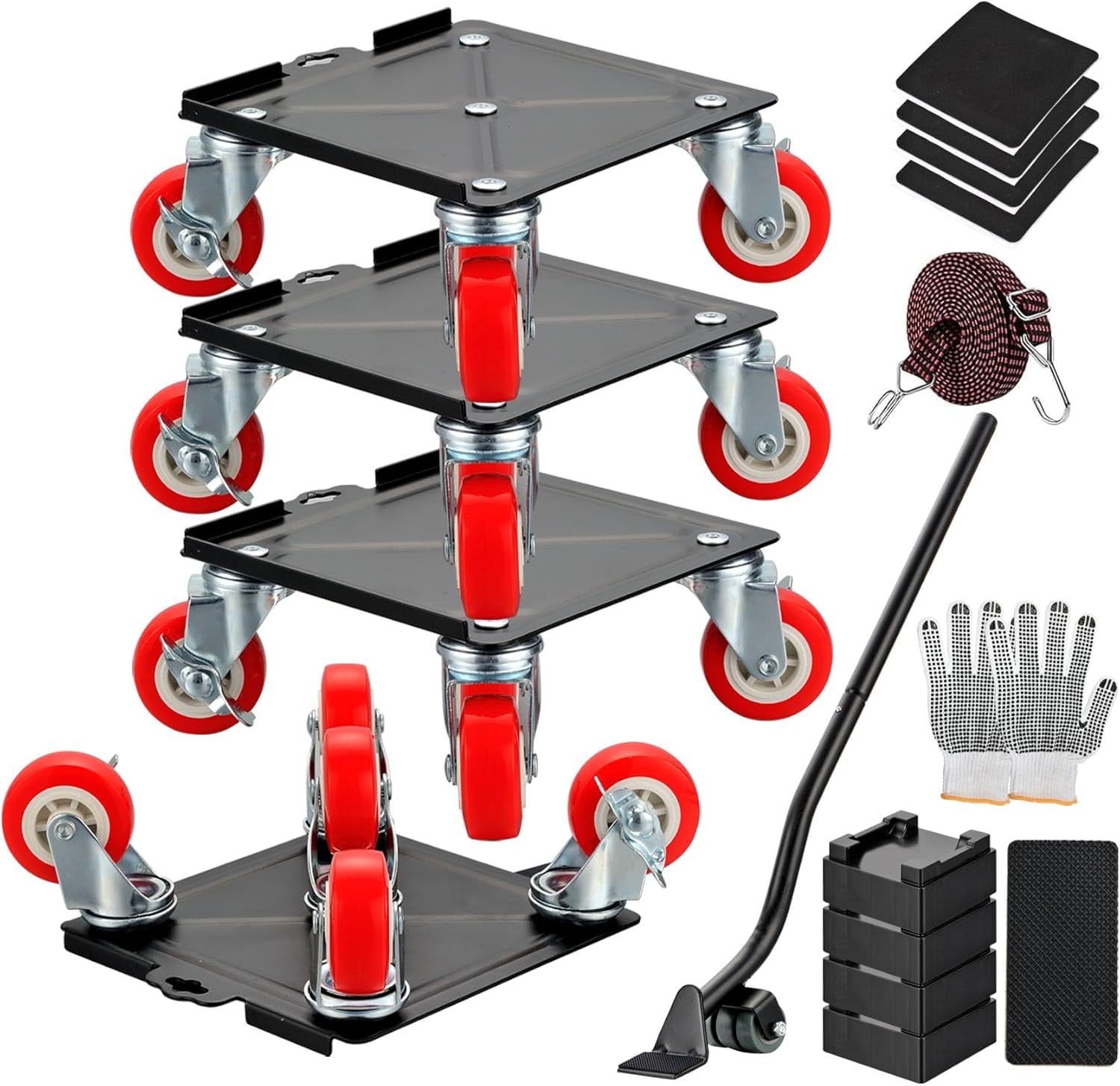 Furniture Dolly, Furniture Movers with 5 Wheels, 1300lbs Load Carbon ...