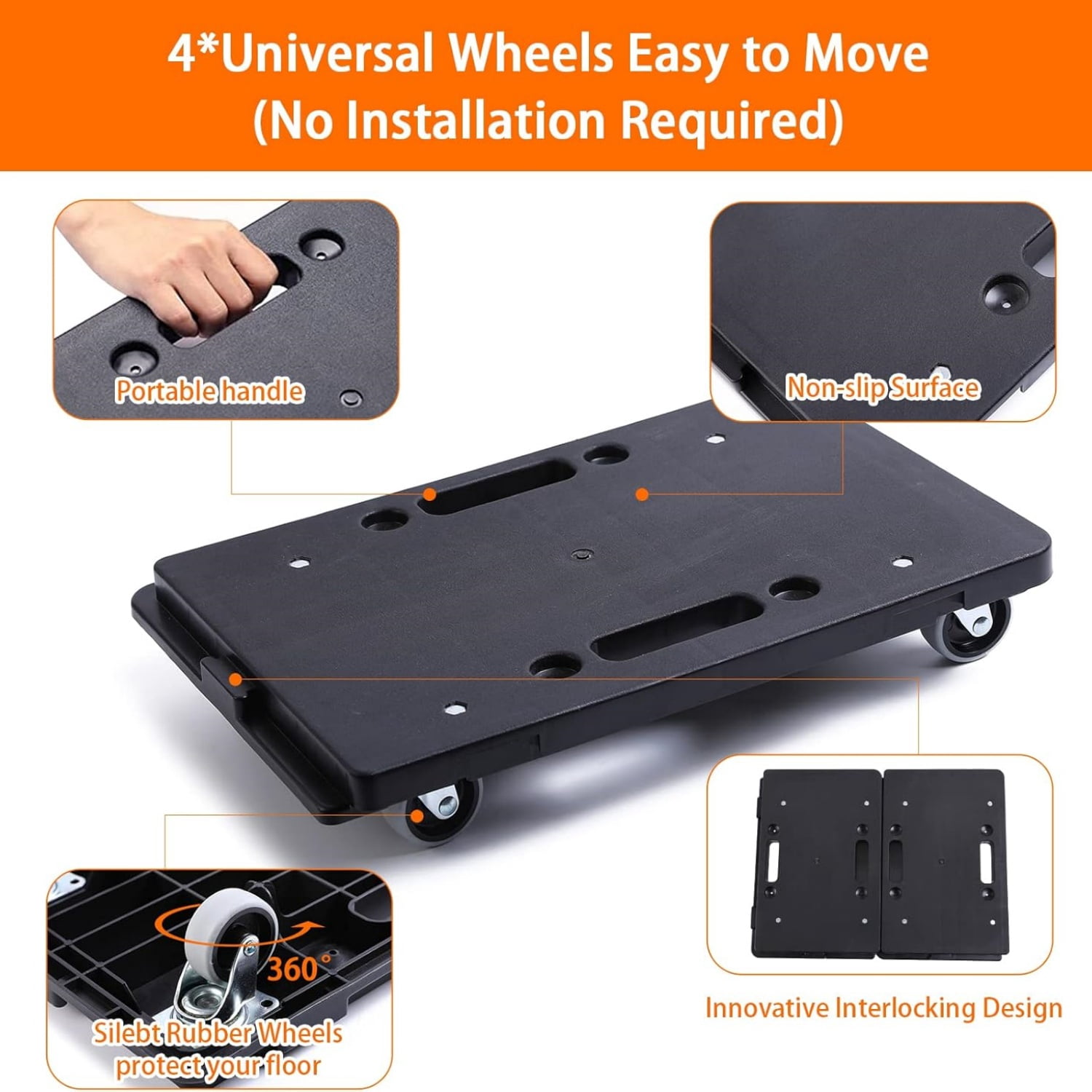 Furniture Dolly,Furniture Movers Dollys with Wheels,16in-11in 500lbs ...