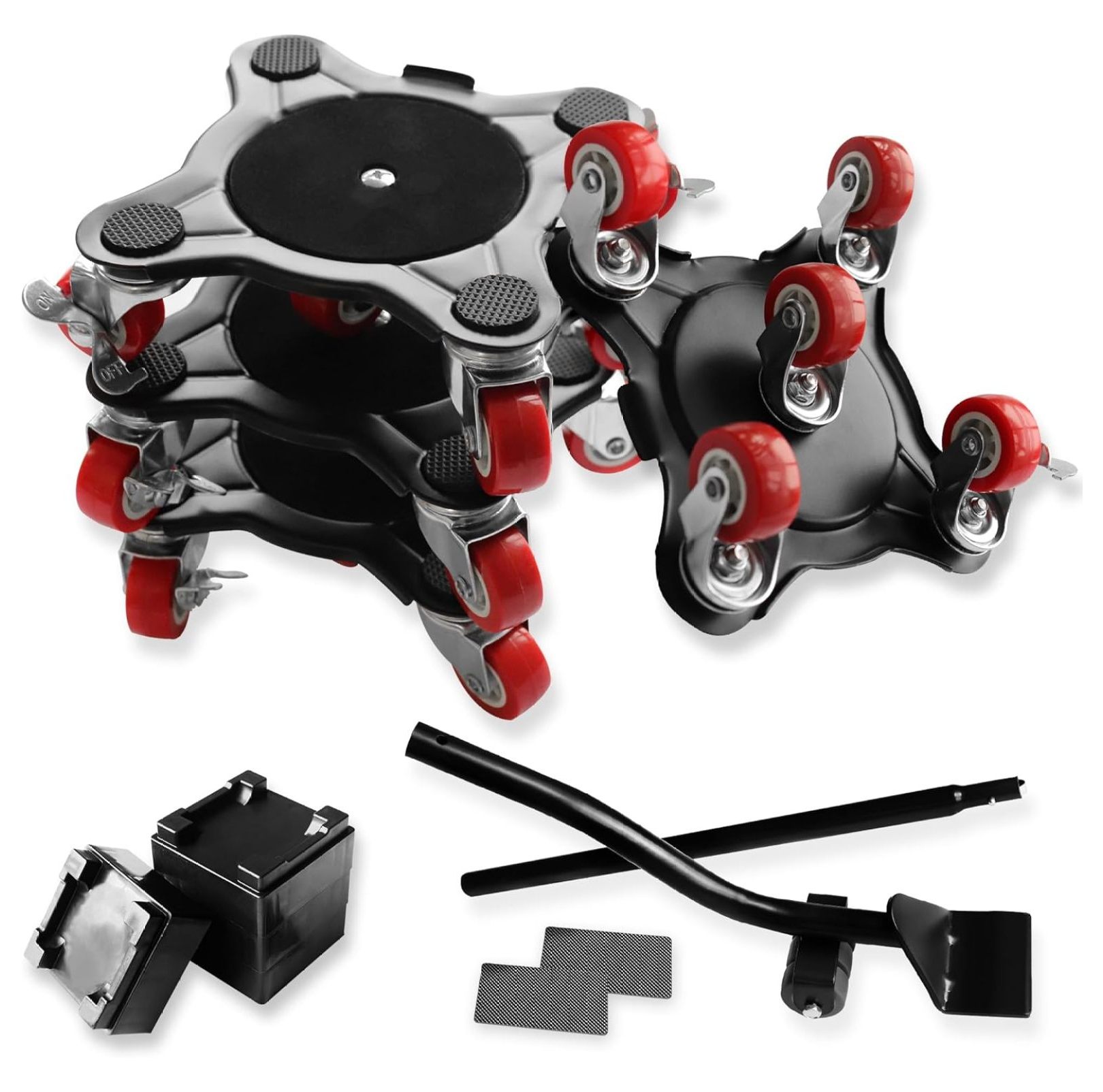 Furniture Dolly, Heavy Duty Carbon Steel Furniture Movers with 5 Wheels ...