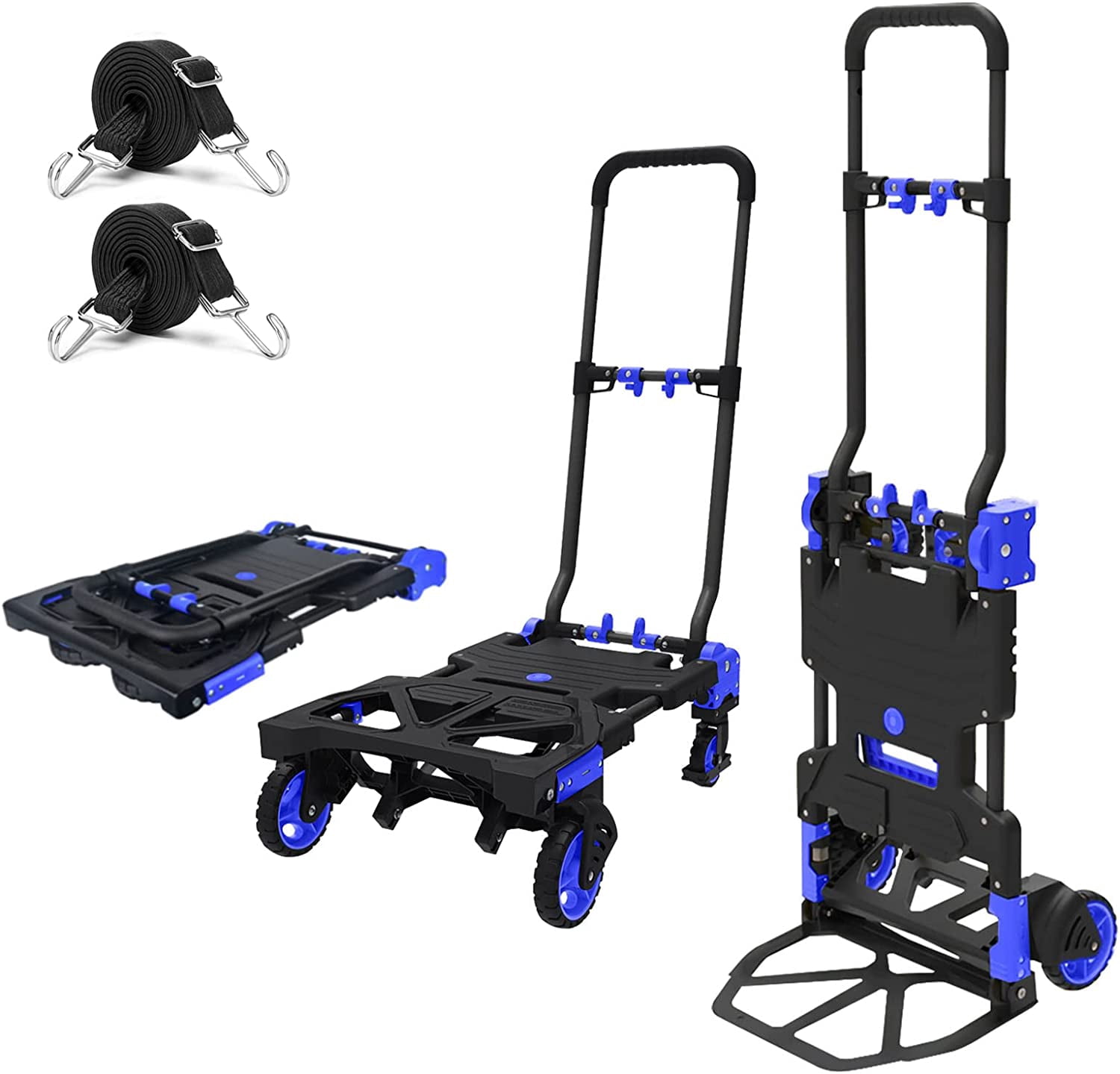 Folding Hand Truck Heavy Duty 330LB Load Carrying,Convertible Dolly ...