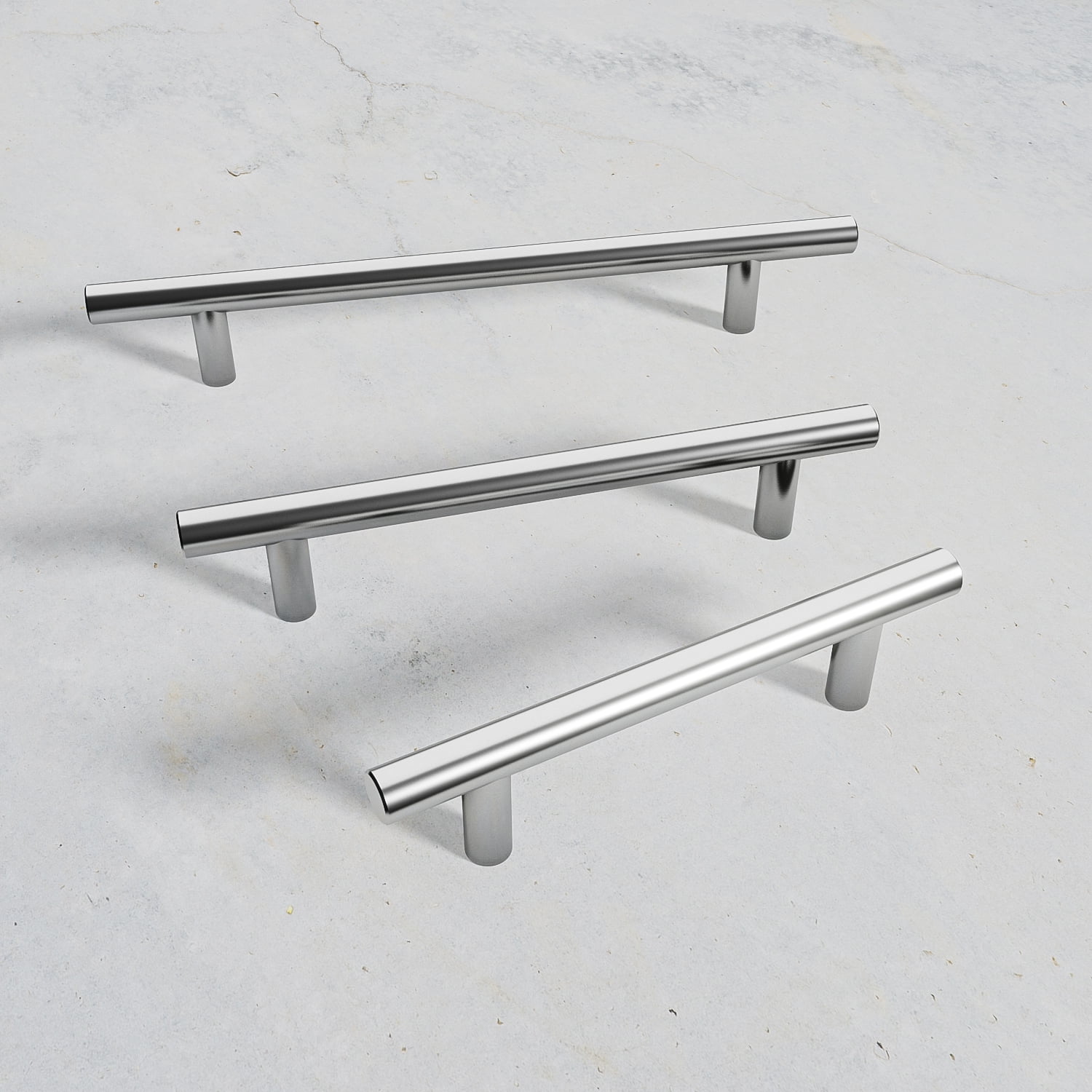 Furniture Hardware Handles for Cabinets and Drawers Polished Chrome 15 ...