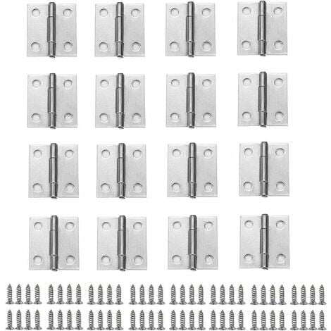 Furniture Hinge,30Pcs Stainless Steel Hinge Door Hinge 4 Holes with ...