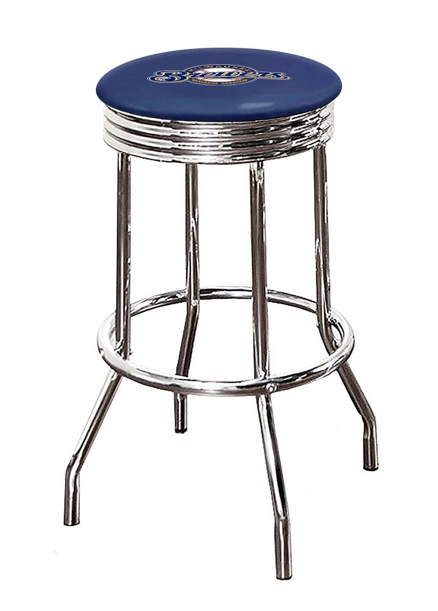 The Furniture King Bar Stool 24" or 29" Tall Backless Chrome Metal ...