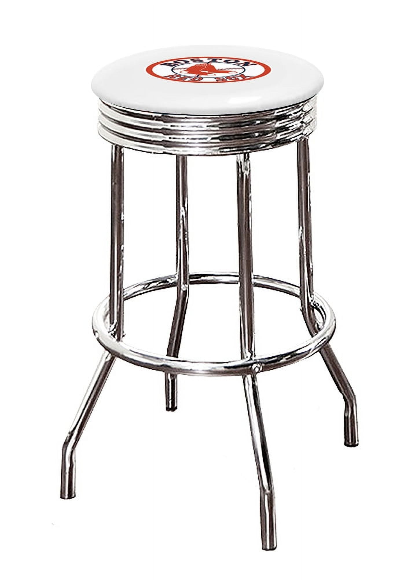 The Furniture King Bar Stool 24" or 29" Tall Backless Chrome Metal ...