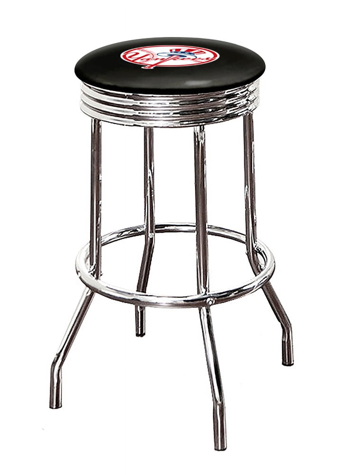 The Furniture King Bar Stool 24" or 29" Tall Backless Chrome Metal ...