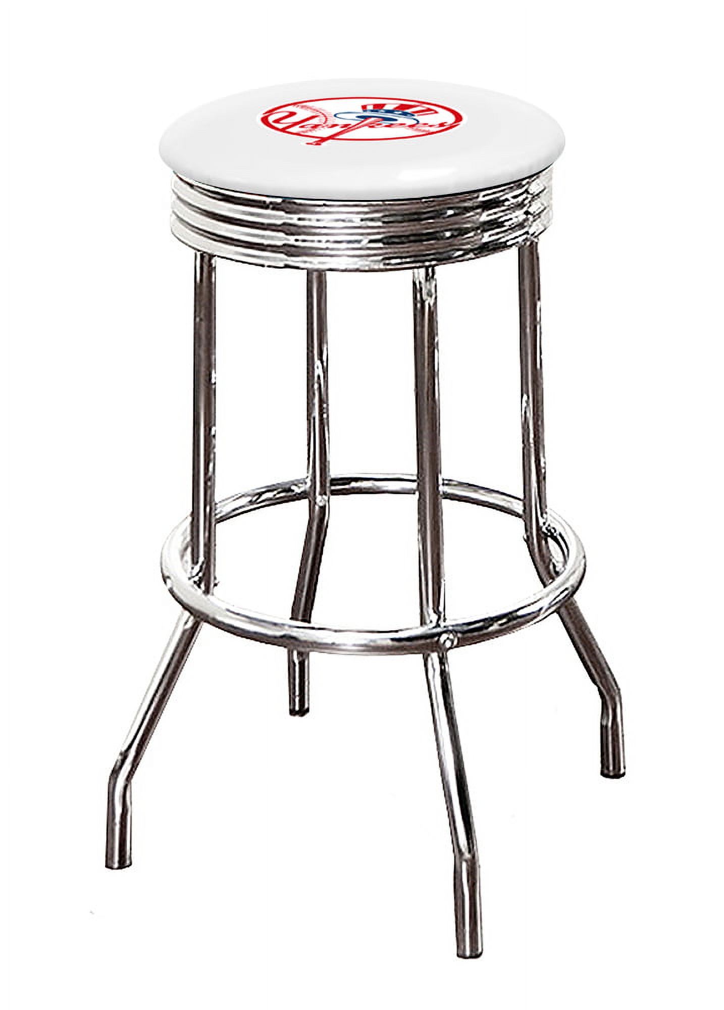 The Furniture King Bar Stool 24" or 29" Tall Backless Chrome Metal ...