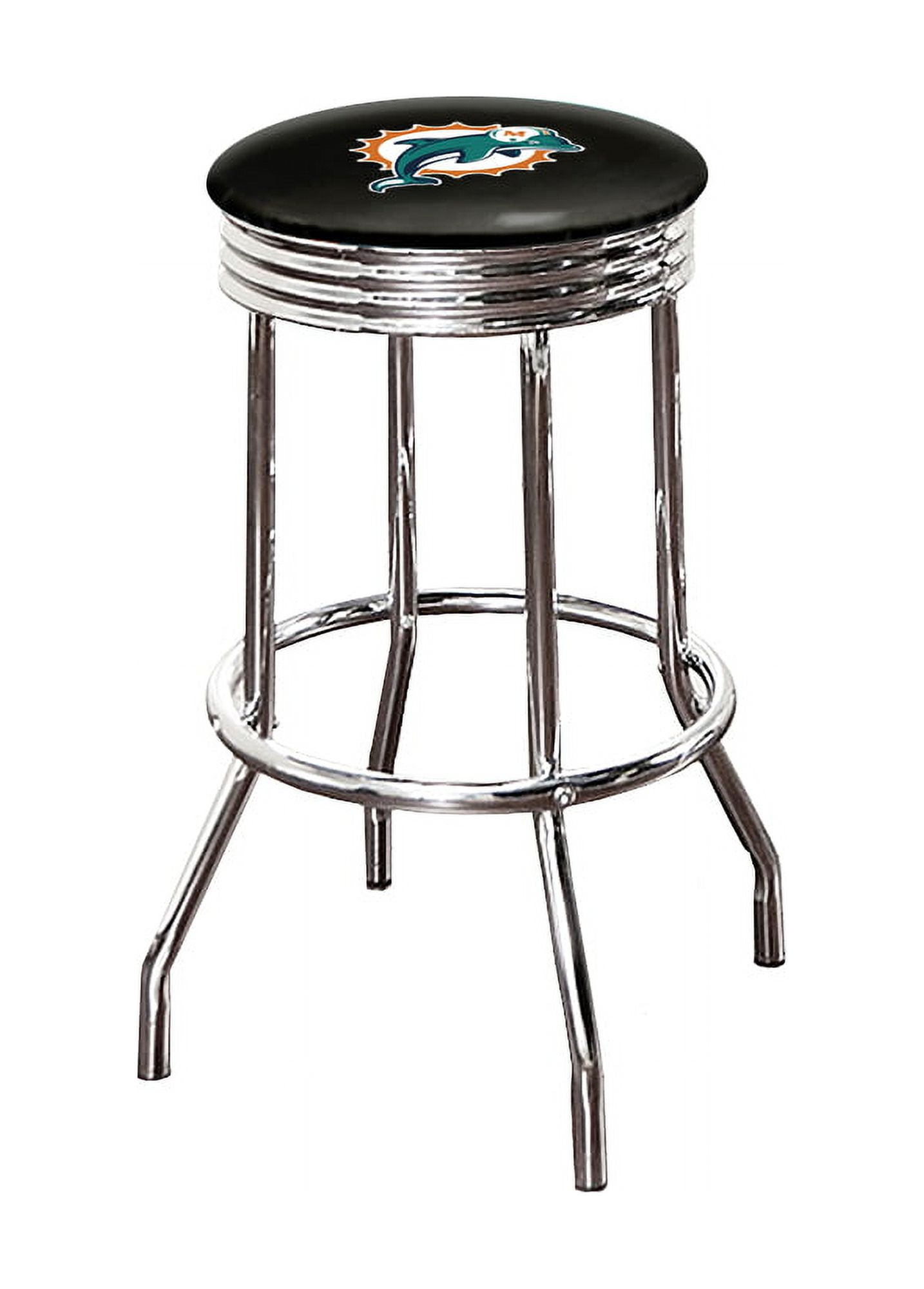The Furniture King Bar Stool 29" Tall Backless Chrome Metal Stool ...