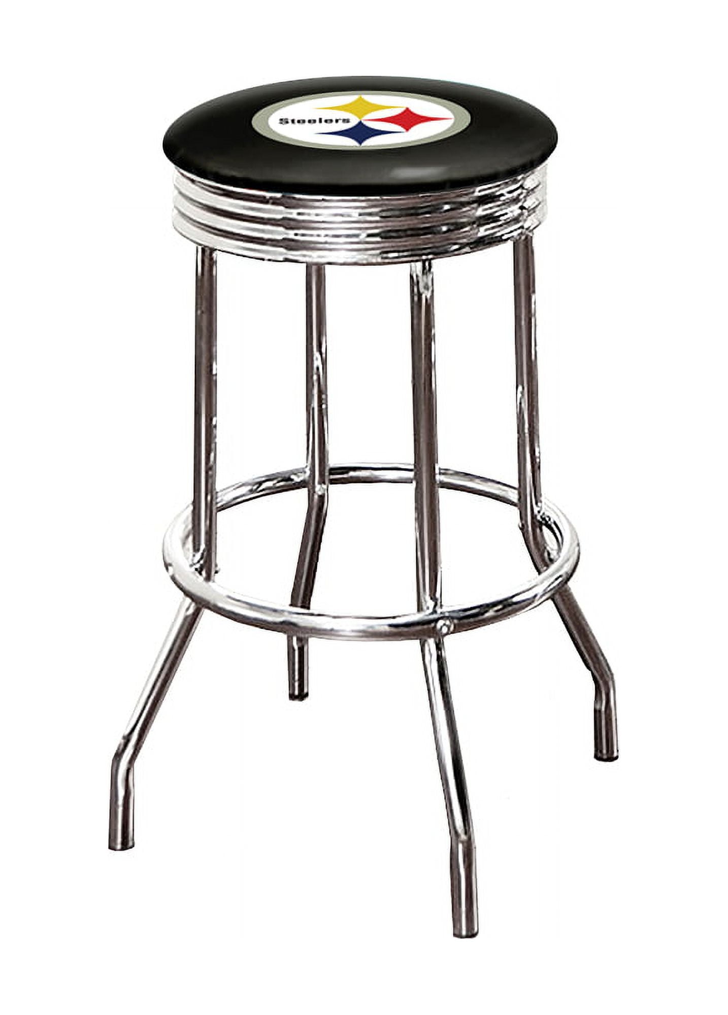 The Furniture King Bar Stool 29" Tall Backless Chrome Metal Stool ...