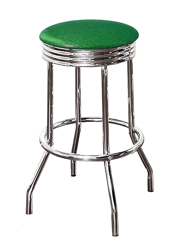The Furniture King Bar Stool Retro Style 24" Tall Chrome Finish Soda ...