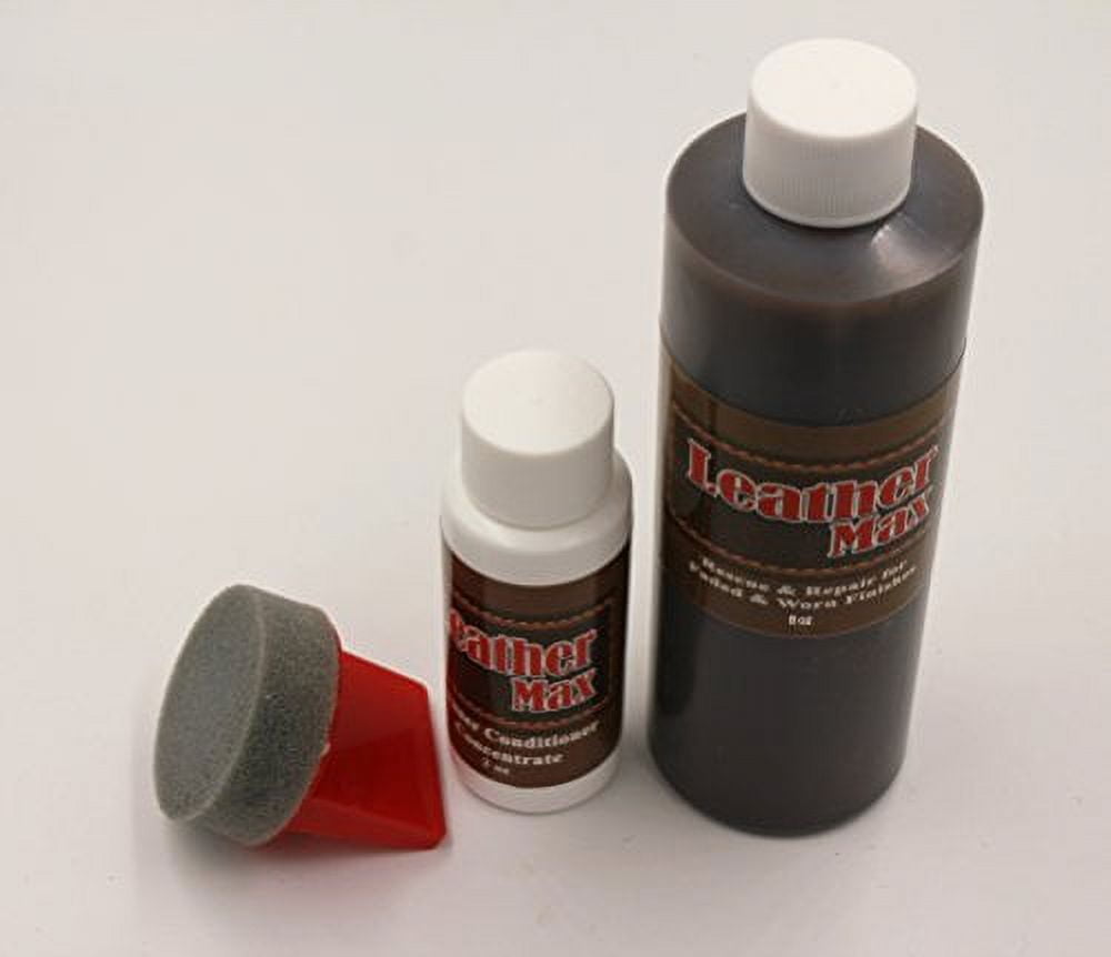 Furniture Leather Max Leather Restorer and Refinish Kit/8 Oz Restorer/2 ...