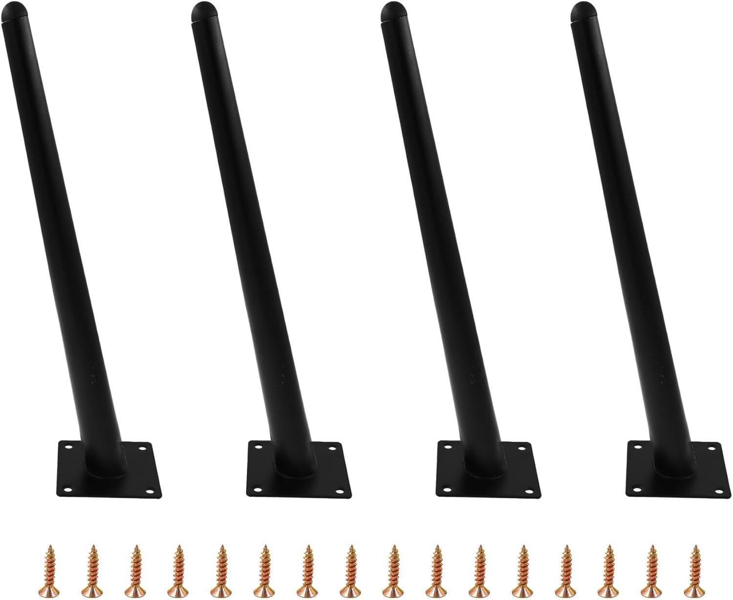 Furniture Legs, 4 Pack Round Slanted Furniture Feet, Heavy Duty Metal ...