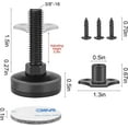 Adjustable Furniture Levelers 3/8''-16 Thread W/ T-Nut Kit for Various ...