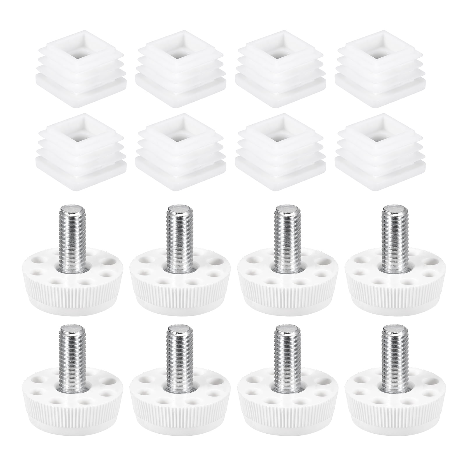 Furniture Leveling Feet, 8 Sets 25 x 25 mm Square Insert Furniture ...