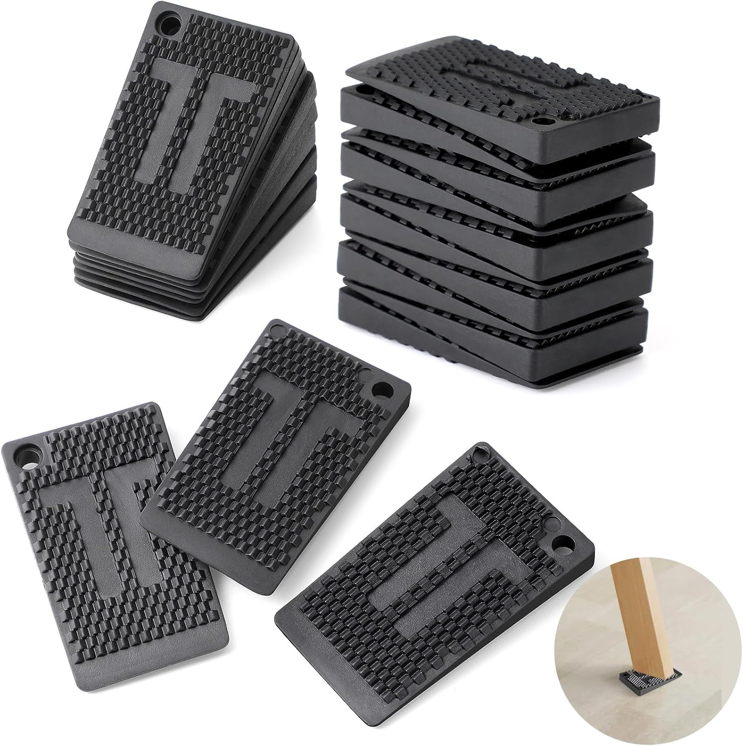 Furniture Leveling Pads - 20-Pack Flexible Rubber Table Leveling Pads ...