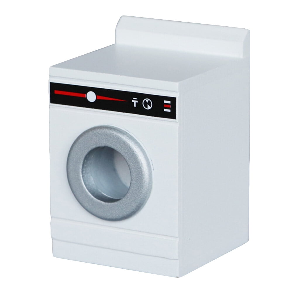 WRISTBIQUE Wooden Dollhouse Washer Decoration Mini Laundry Machine ...