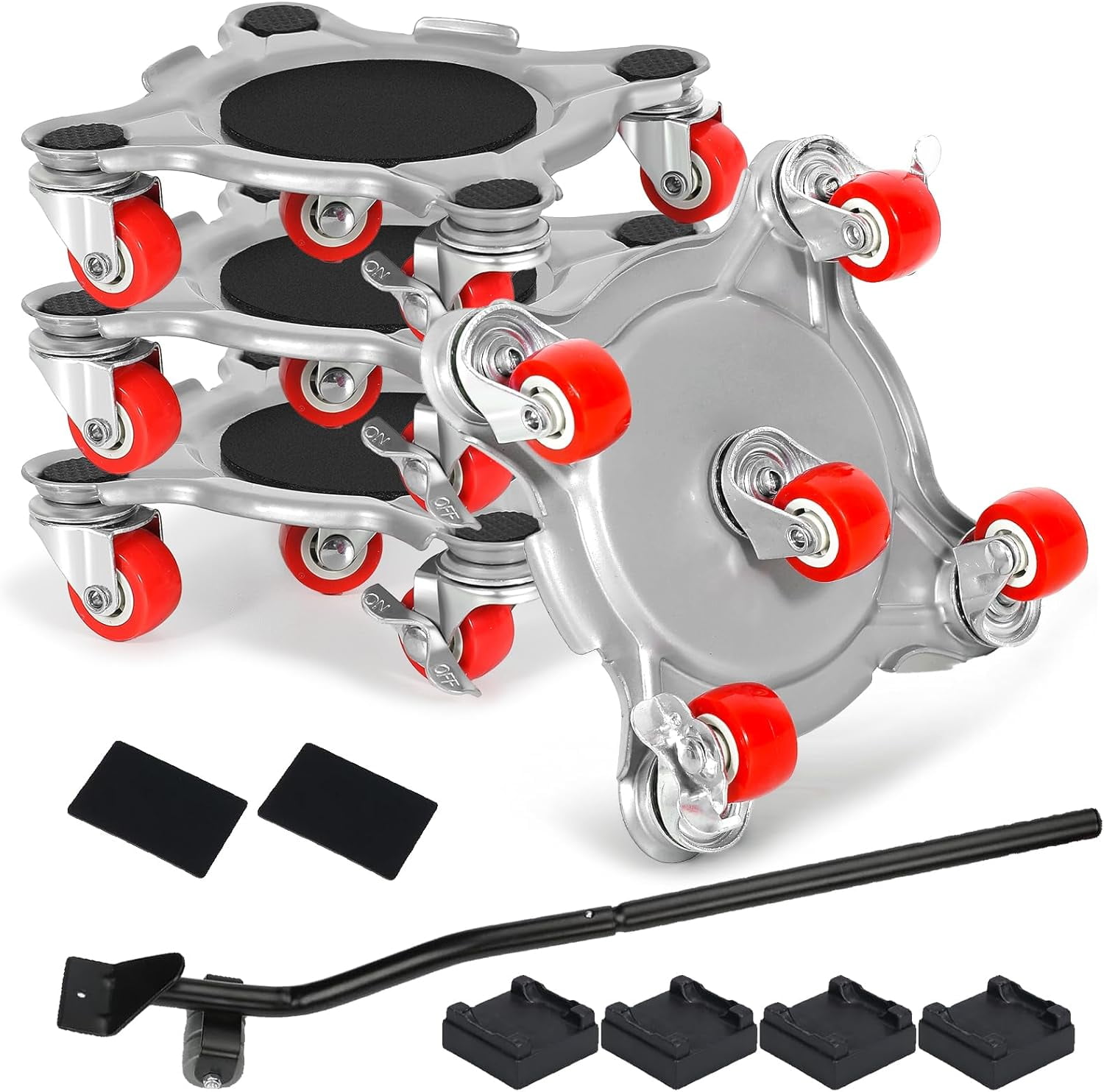 Furniture Mover Dolly with 5 Wheels Lifter Tool Set,2000 lbs Load ...