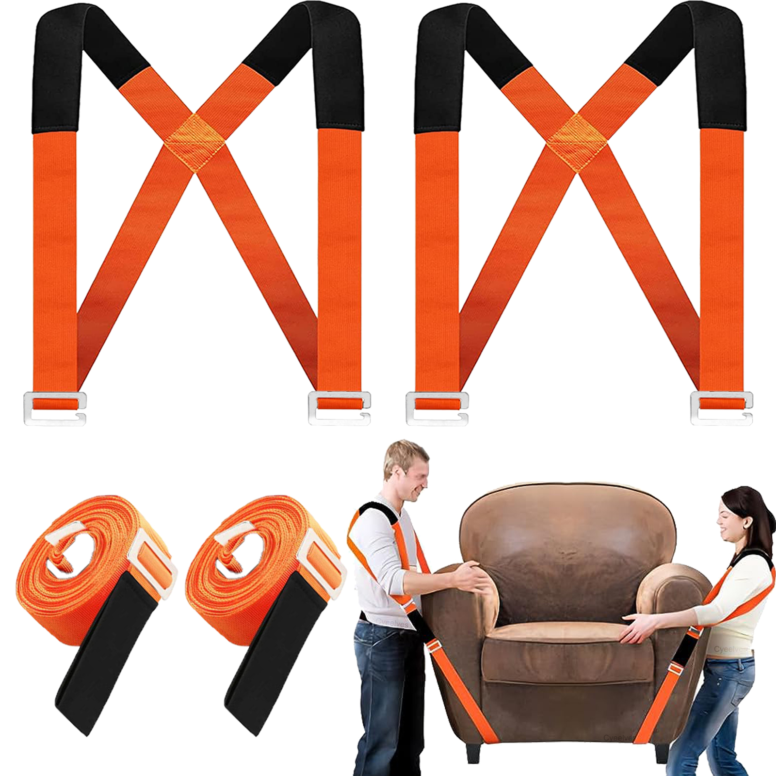 Keeper A06268Z Versa Strap Adjustable Rubber Strap, Black, 36" L ...