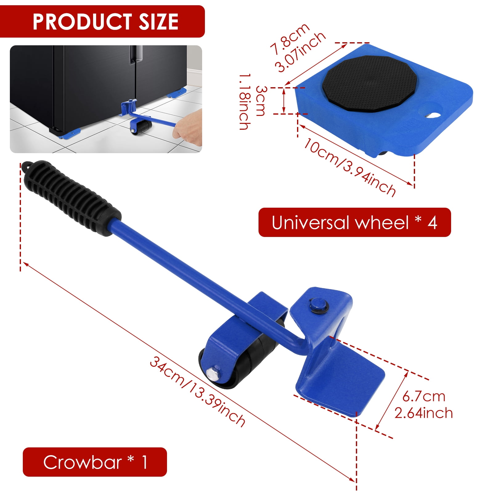 Furniture Moving Transport Roller Set Heavy Duty Furniture Lifiting ...