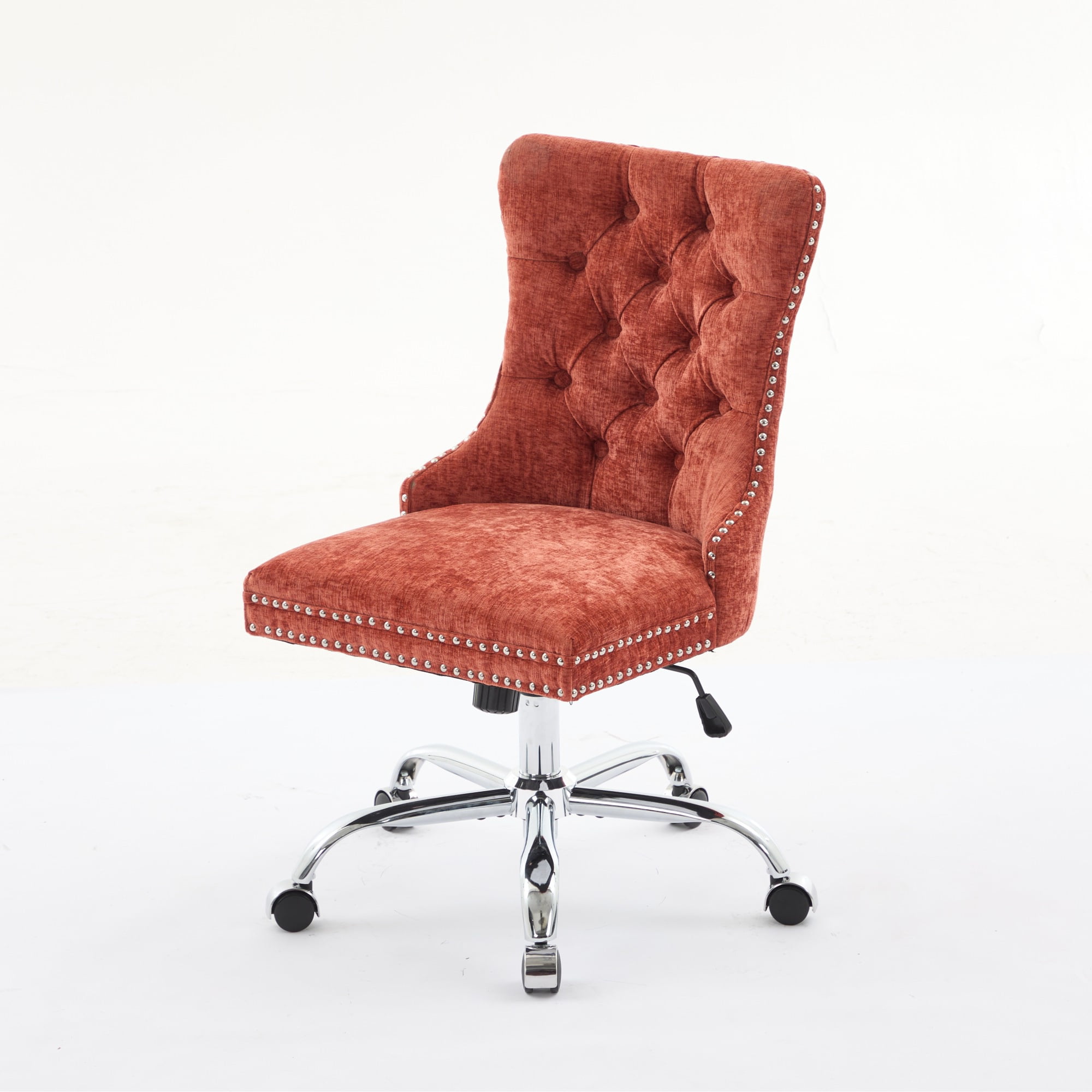 Furniture Office Chair, Chenille Armless Home Office Desk Chair with ...