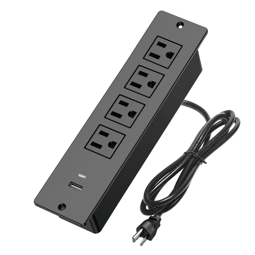 Furniture Outlet with USB Ports Recessed USB Outlet with Extension Cord ...