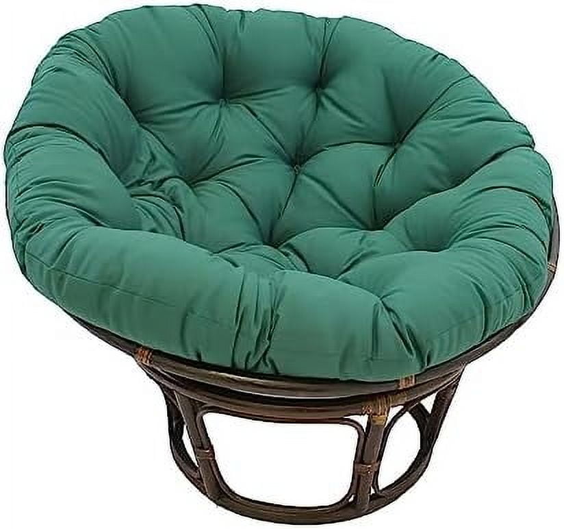 Furniture Piece 42-Inch Rattan Papasan Chair with Solid Twill Cushion ...
