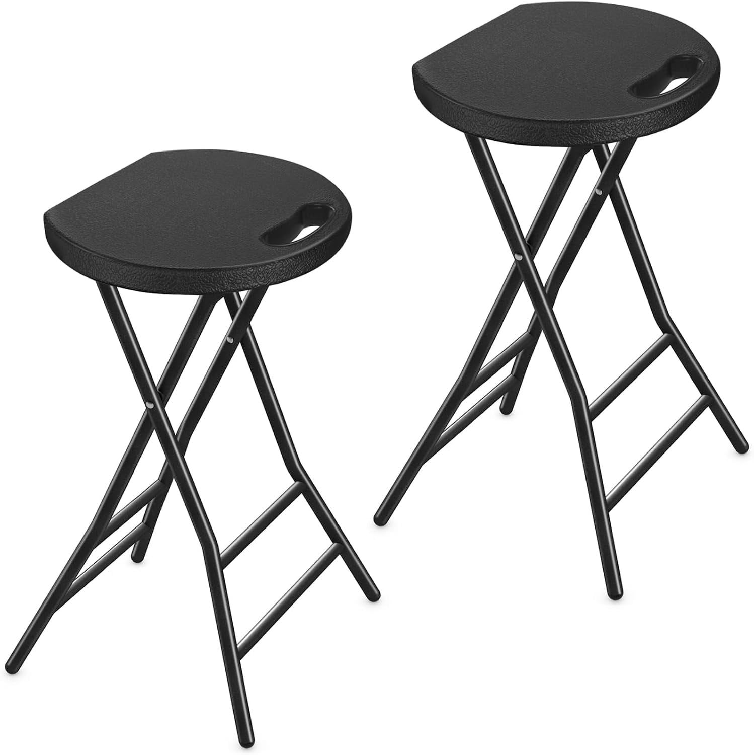 Furniture Portable Folding Chair with Handle, Heavy Duty Round Fold ...