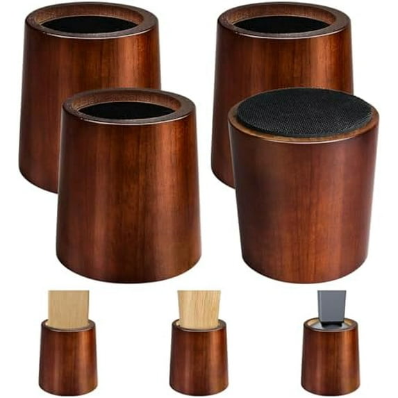 Furniture Raisers Bed Risers - 4 Inch Wooden Circle Heavy Duty ...
