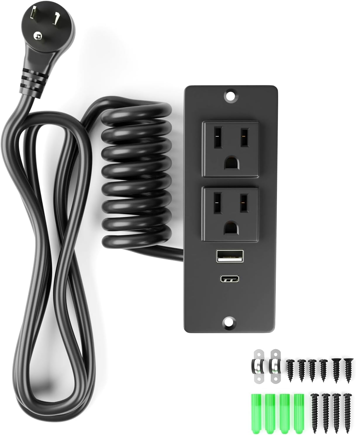 Furniture Recessed Power Strip - Clutter-Free Drawer Socket with USB-A ...