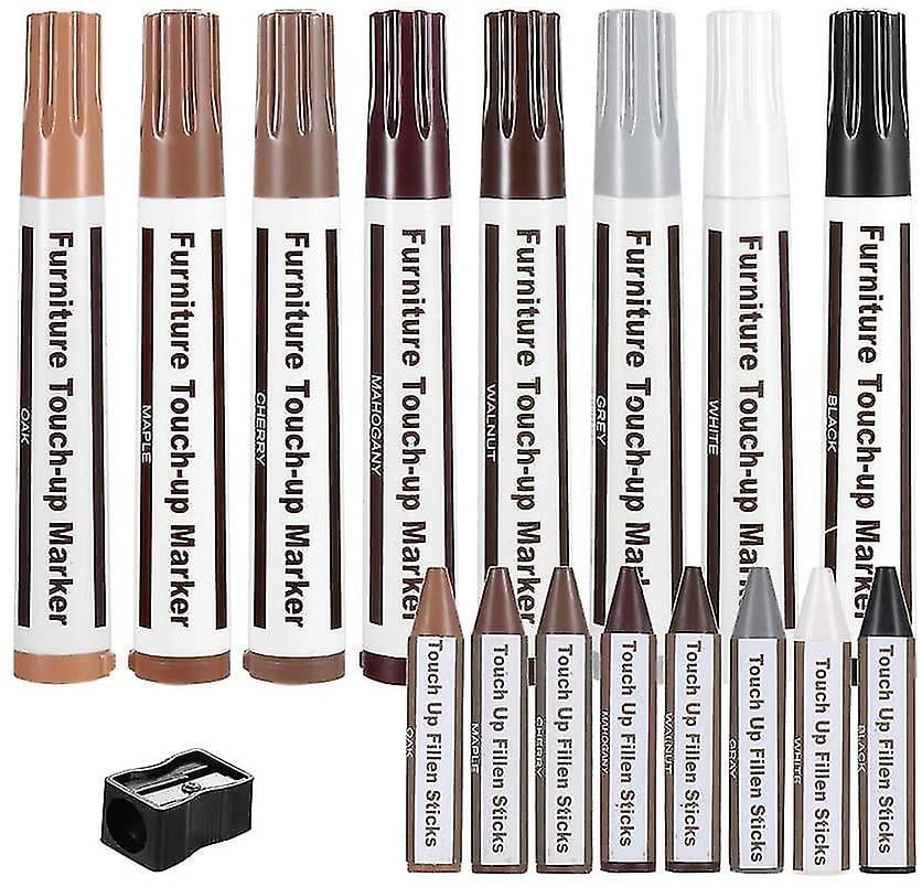 Furniture Repair Kit,Wood Touch Up Pens,Laminate Scratch Repair,Wax ...