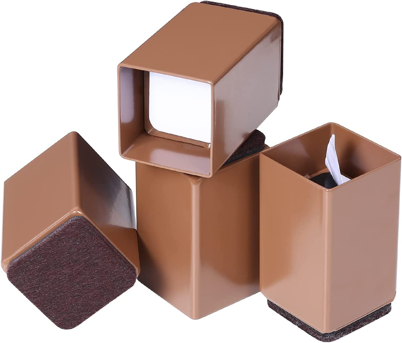 Furniture Risers 2 Inch. Bed Raisers Square Brown 5cm Sofa Riser ...