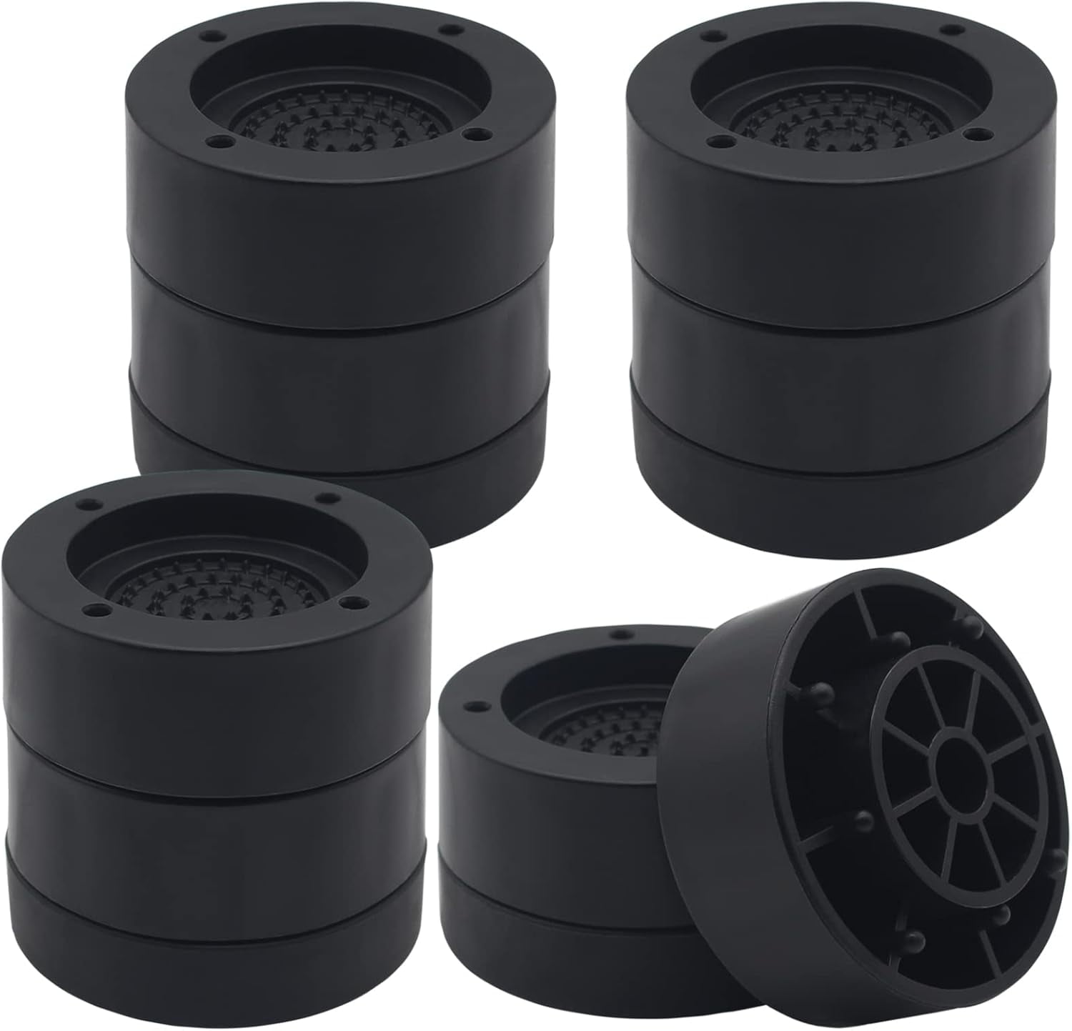 Furniture Risers 2 Inch Black Bed Risers (Set of 4), Heavy Duty Bed ...