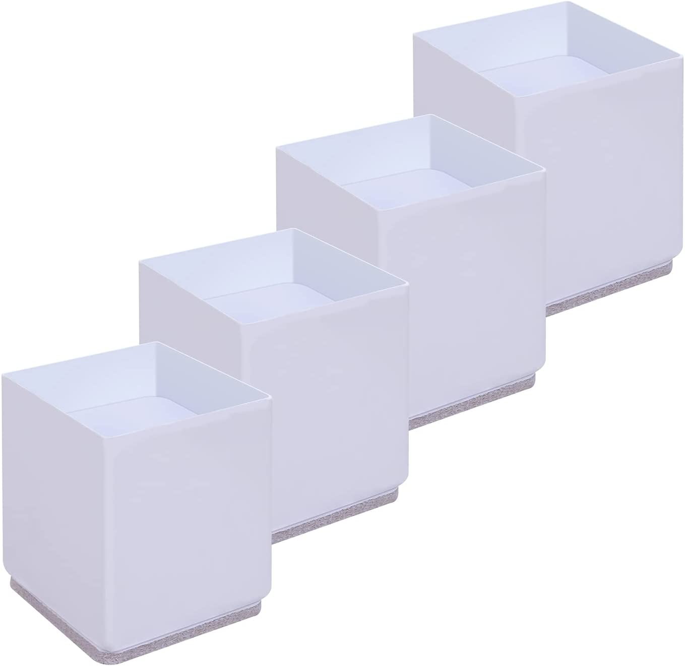 Furniture Risers 2 inches Metal, 4 Pack Bed Riser Heavy Duty Carbon ...