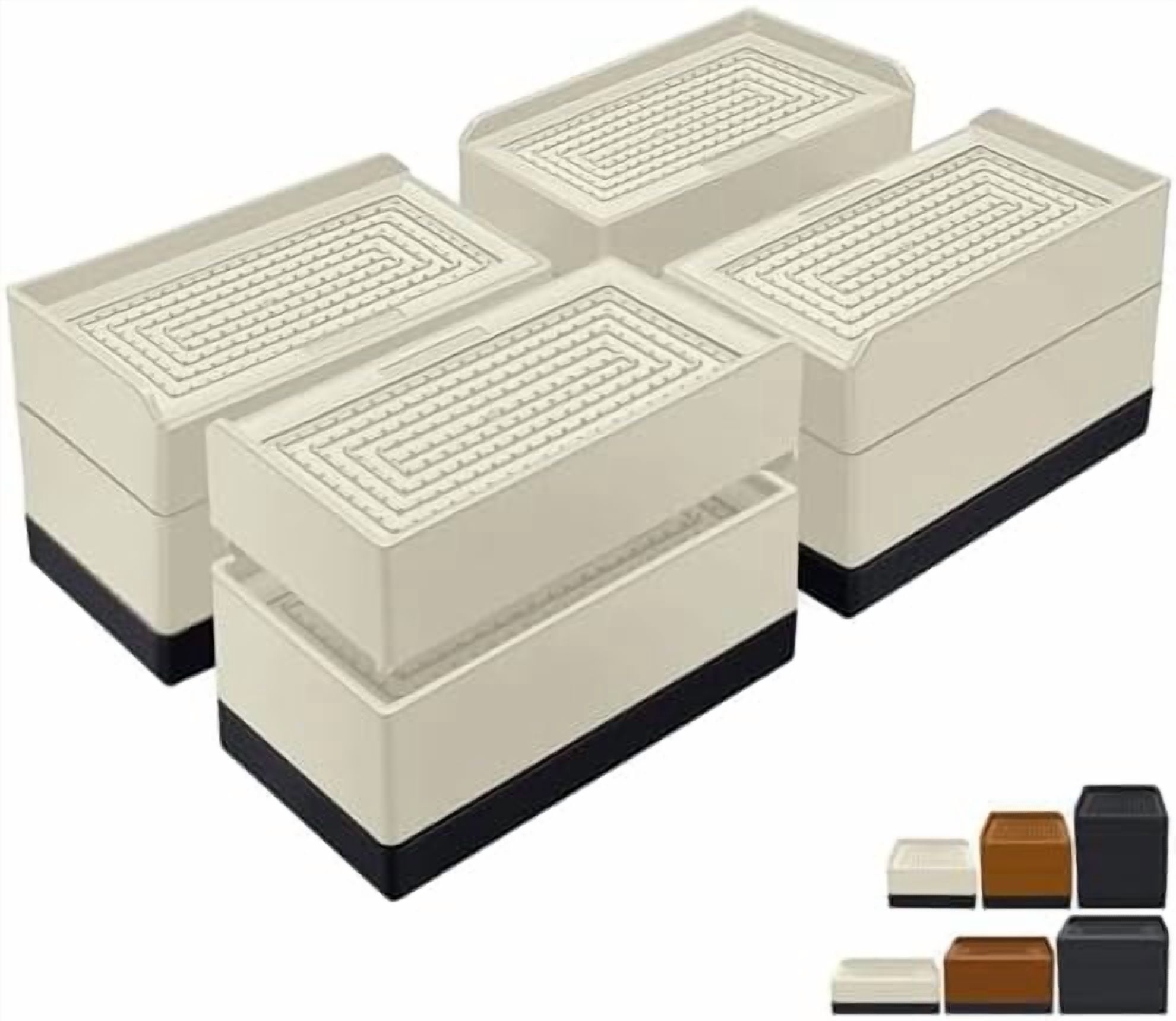 Furniture Risers 3 inch, Rectangle Adjustable Risers Blocks for Bed ...
