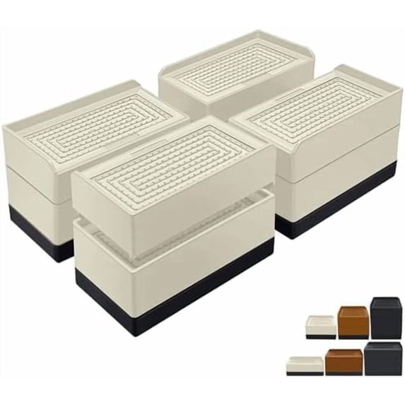 Furniture Risers 3 inch, Rectangle Adjustable Risers Blocks for Bed ...