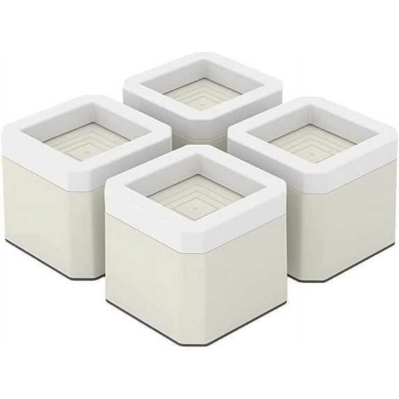 DEWEL Furniture Risers Set, Bed/Couch Lifter for Sofa Desk, Beige, 0.73 ...