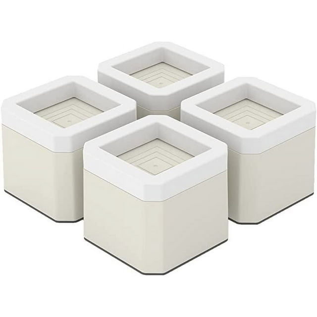 DEWEL Furniture Risers Set, Bed/Couch Lifter for Sofa Desk, Beige, 0.73 ...