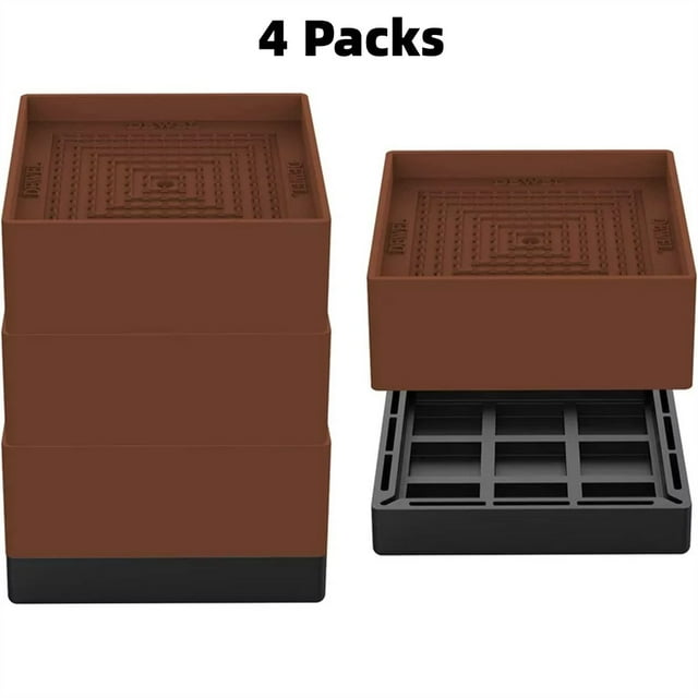 SEISSO Heavy Duty Furniture Risers Set, Bed Lifter Heightening Foot Pad ...