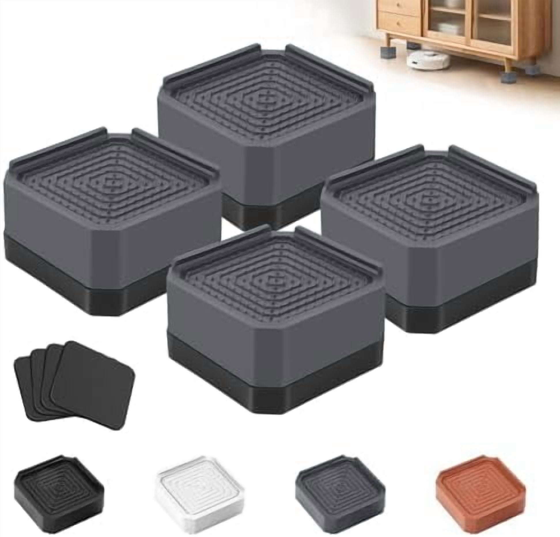 Furniture Risers Bed Risers - Rectangular Adjustable Block Riser for ...