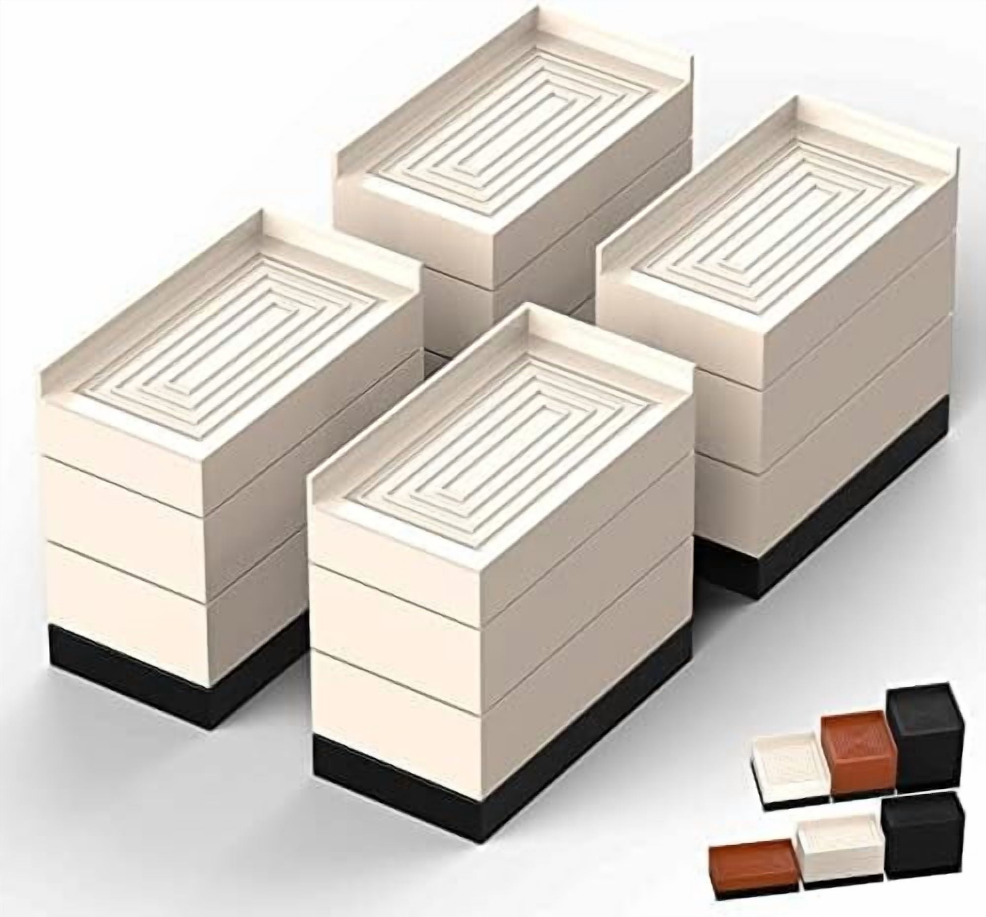 Furniture Risers, Bed/Sofa/Desk/Table/Chair Leg/Fridge Lifts to 1.5, 3 ...